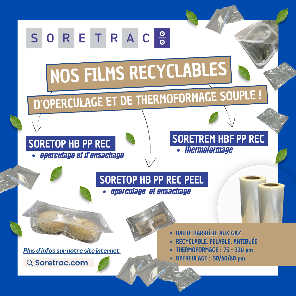 Nos films recyclables SORETOP et SORETREM - Soretrac